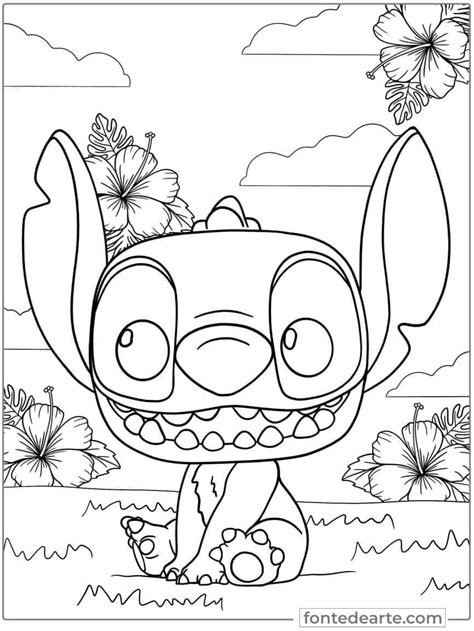Desenho Lilo E Stitch Fofo Para Colorir Imprimir Pdf