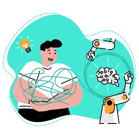 Premium Vector Ai Helps Solve Difficult Problems