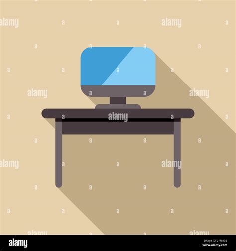 Simple Yet Stylish Office Desk Features A Computer Monitor Glowing With