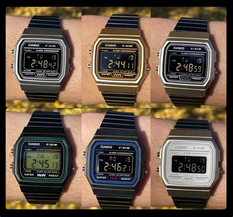 Custom Casio F 91w Negative Display And Metal Band Mod With Custom Case Etsy