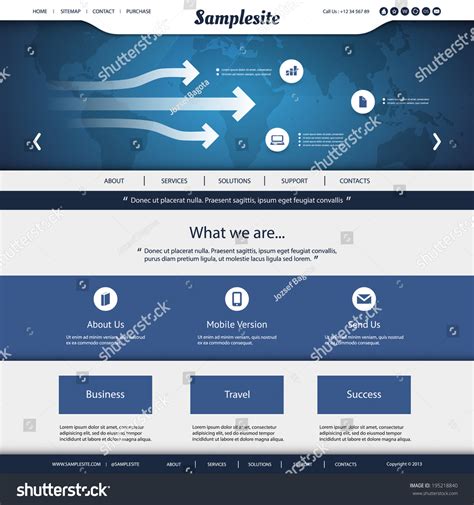 Website Template Earth Map Pattern Design Stock Vector Royalty Free Shutterstock