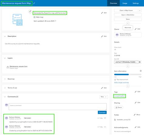 Survey123 Connect Tool Export To A Map With Forms Esri Community