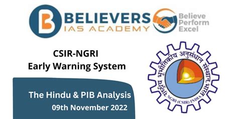 Csir Ngri Early Warning System Believers Ias Academy