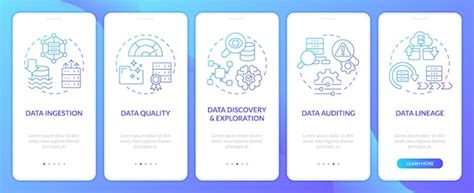 Premium Vector Data Lake Key Concepts Blue Gradient Mobile App Screen