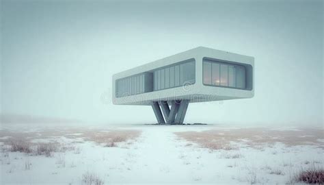 The Future Of Housing A Futuristic House With Large Windows