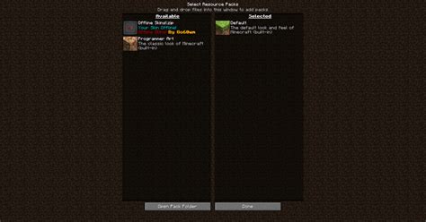 Offline Skins Minecraft Texture Pack