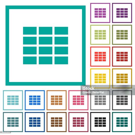 사분면 프레임 스프레드시트 플랫 컬러 아이콘 0명에 대한 스톡 벡터 아트 및 기타 이미지 0명 경계 다중 색상 Istock