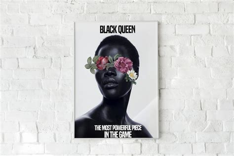 Black Queen Wall Art Black Girl Poster Black Woman Wall Art Black
