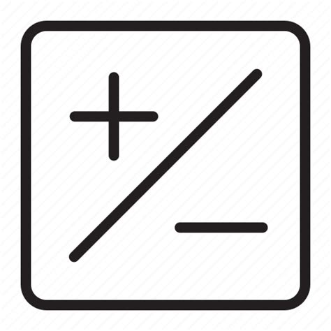 Plus Minus Maths Mathematics Slash Icon Download On Iconfinder