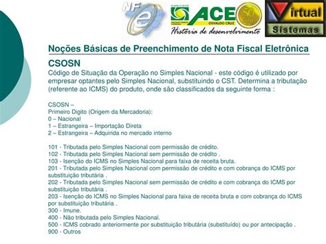 PPT Noções Básicas de Preenchimento de Nota Fiscal Eletrônica