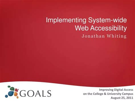 Ppt Implementing System Wide Web Accessibility Powerpoint