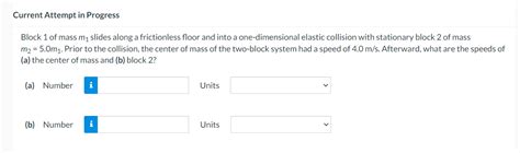 solved block 1 of mass m1 slides along a frictionless floor