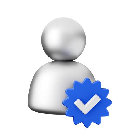 3d Verification Account Social Media 22597131 Png