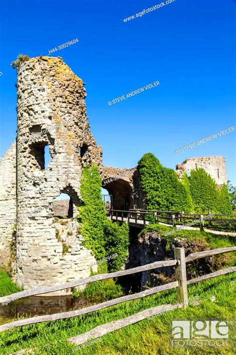 England East Sussex Pevensey Pevensey Bay Pevensey Castle Stock
