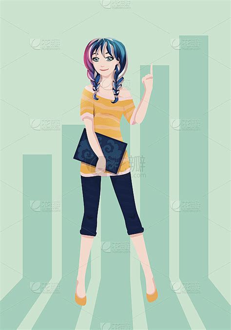 可爱女孩插图