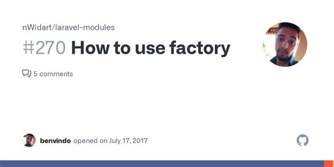 How To Use Factory Issue 270 NWidart Laravel Modules GitHub