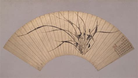 陈元素兰花图扇页 故宫博物院