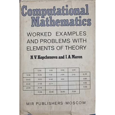 Cartea Computational Mathematics Worked Examples And Problems With