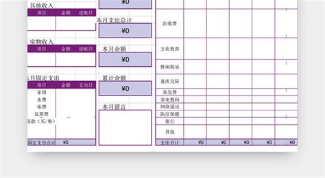 家庭收支记账表格excel模板 包站长