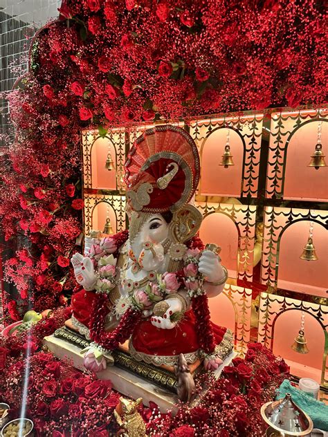 Pin By Rupali Chaudhari On Ganpati Decoration Ganpati Decoration