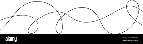 Thin Wavy Line Pattern With Flowing Curves Undulating Abstract Background Squiggle Design For