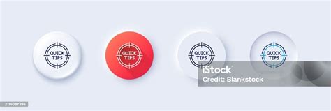 빠른 팁 조준선 아이콘입니다 유용한 트릭 대상 기호 선 아이콘 벡터 0명에 대한 스톡 벡터 아트 및 기타 이미지 0명 3차원 형태 겨냥 Istock