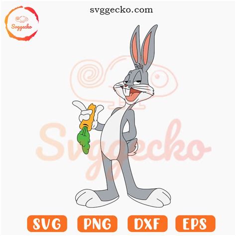 Bugs Bunny With Carrot Svg Looney Tunes Rabbit Svg Png Digital