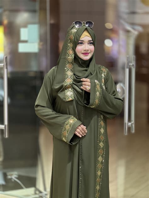 Sequence Work Borka With Hijab B11541 Arabian Borka Collection