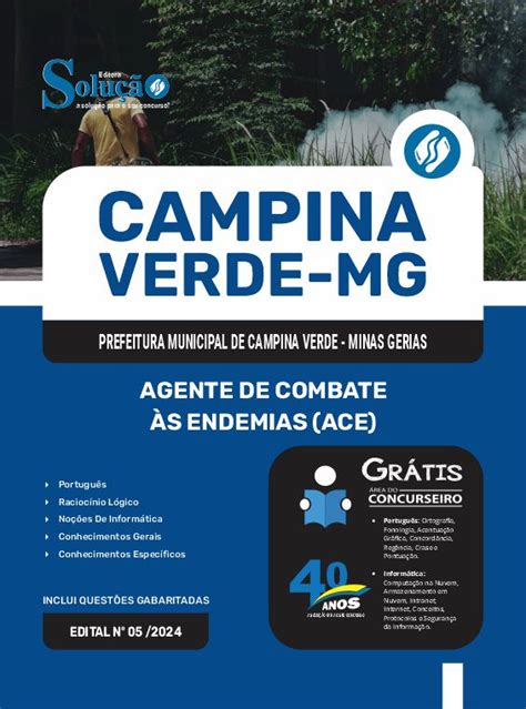 Apostila Prefeitura De Campina Verde Mg 2025 Agente De Combate às