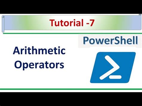PowerShell Tutorial 7 How To Use Arithmetic Operators In PowerShell YouTube