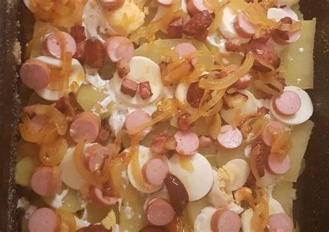 Rakott Krumpli ahogy mi szeretjük Bridzsitt receptje Cookpad receptek