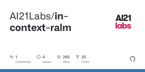 Github Ai21labsin Context Ralm