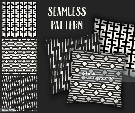 추상 개념 벡터 흑백 기하학적 패턴입니다 흑인과 백인 최소한의 배경입니다 창의적인 그림 템플릿입니다 완벽 하 게 현대적인 세련 된 텍스처입니다 벽지 표면 웹 디자인 섬유