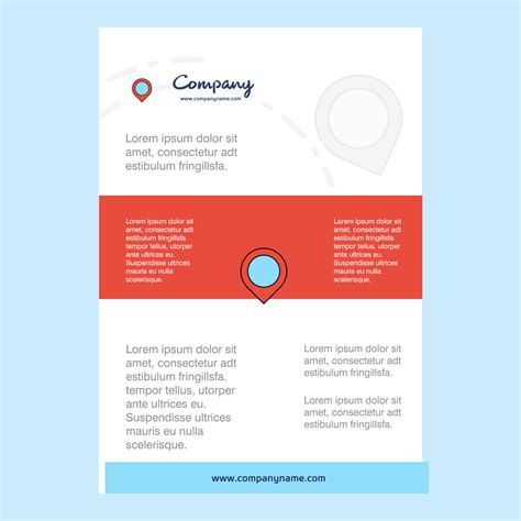 Template Layout For Map Navigation Comany Profile Annual Report