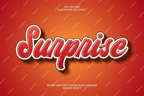 Premium Vector Surprise Text Effect