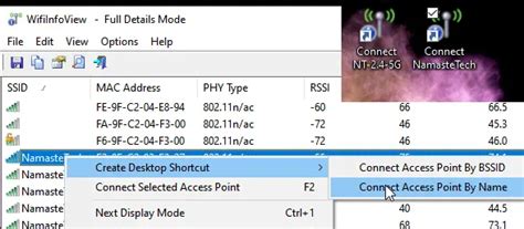 Create Desktop Shortcut To Switch To Specific WiFi Network In Windows
