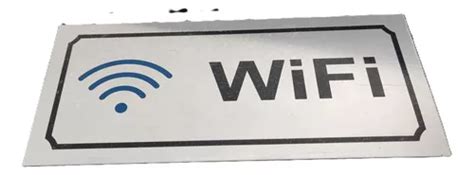 Letrero De Aluminio Wifi Señalización De Calidad Adhesivo