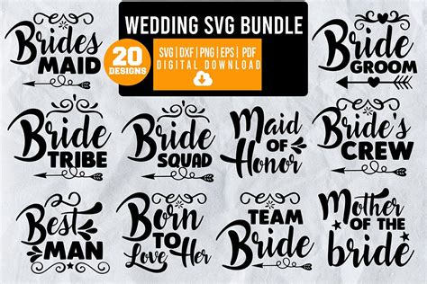 Wedding SVG Bundle Graphic By Monidesignhat Creative Fabrica