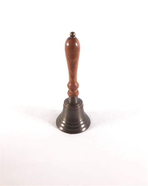 Vintage Brass Bell With Wooden Handle Antique Brass Bell With Etsy