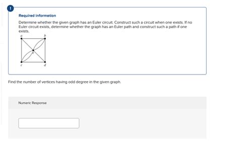 Solved Determine Whether The Given Graph Has An Euler Chegg Com