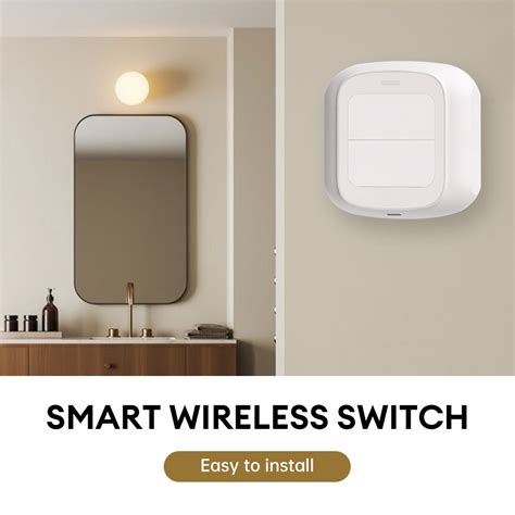 Tuya Smart Wifi Zigbee Switch Push Button Switch 2gang Wireless Smart Home Remote Controller
