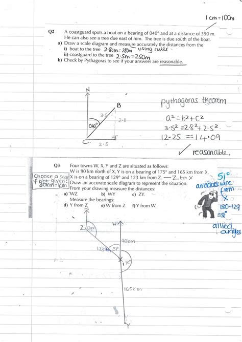 Simply Explained Fun With Bearings Easy Scale Drawing Maths Questions And Measurement Tips