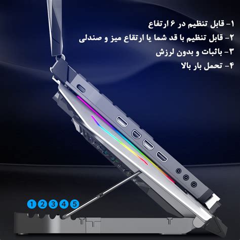 قیمت و مشخصات پایه خنک کننده لپ تاپ آیس کورل مدل N10 زیراکو