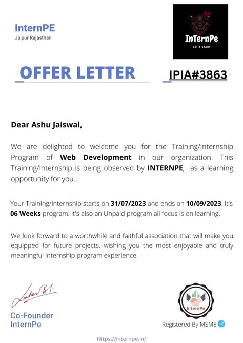 Ashu Jaiswal On Linkedin Internpe