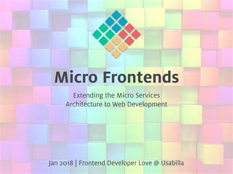 Micro Frontends Pdf Web Development Internet