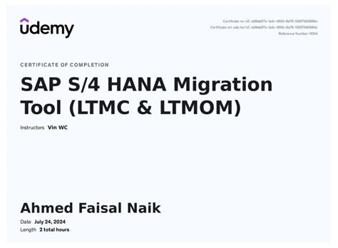 Ahmed Faisal Naik On Linkedin Successfully Completed Sap S4 Hana