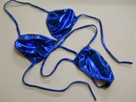 Fashion Care 2u L1585 6 Sexy Metallic Blue Bikini Bra 2pcs Set
