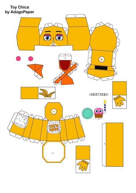 Five Nights At Freddys 2 Toy Chica Papercraft Pt1 Cinco Noches En
