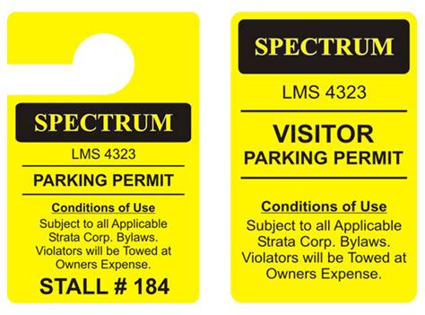 Parking Passes Signs Bc Illuminated