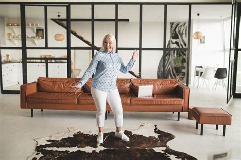 Blonde Woman Feeling Excited And Looking Energized Stock Image Image